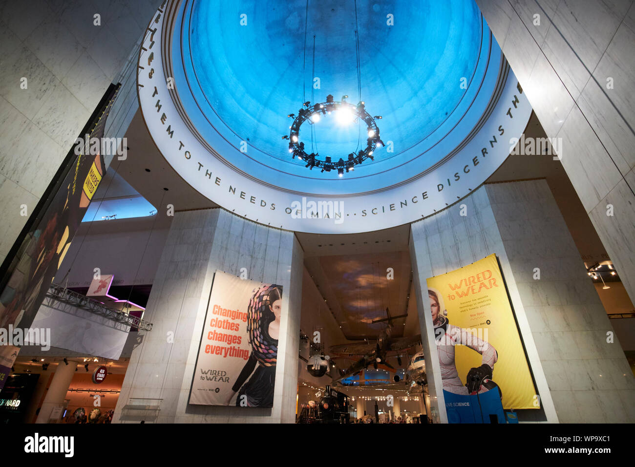 rotunda space with copper domed ceiling at the centre of the museum of ...
