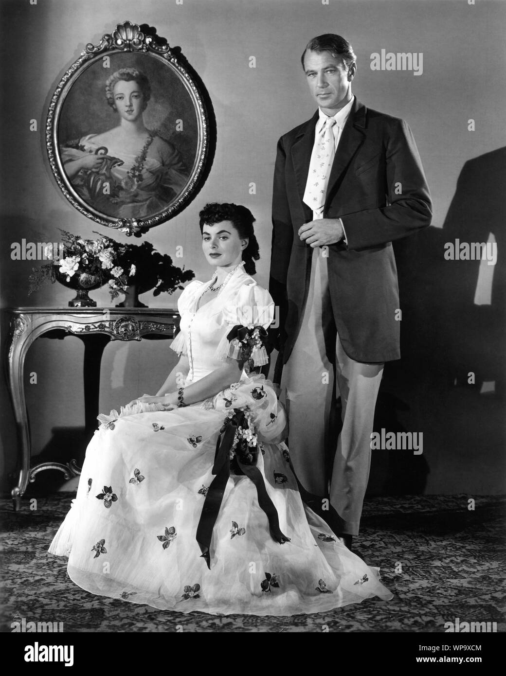INGRID BERGMAN and GARY COOPER publicity portrait for SARATOGA TRUNK ...