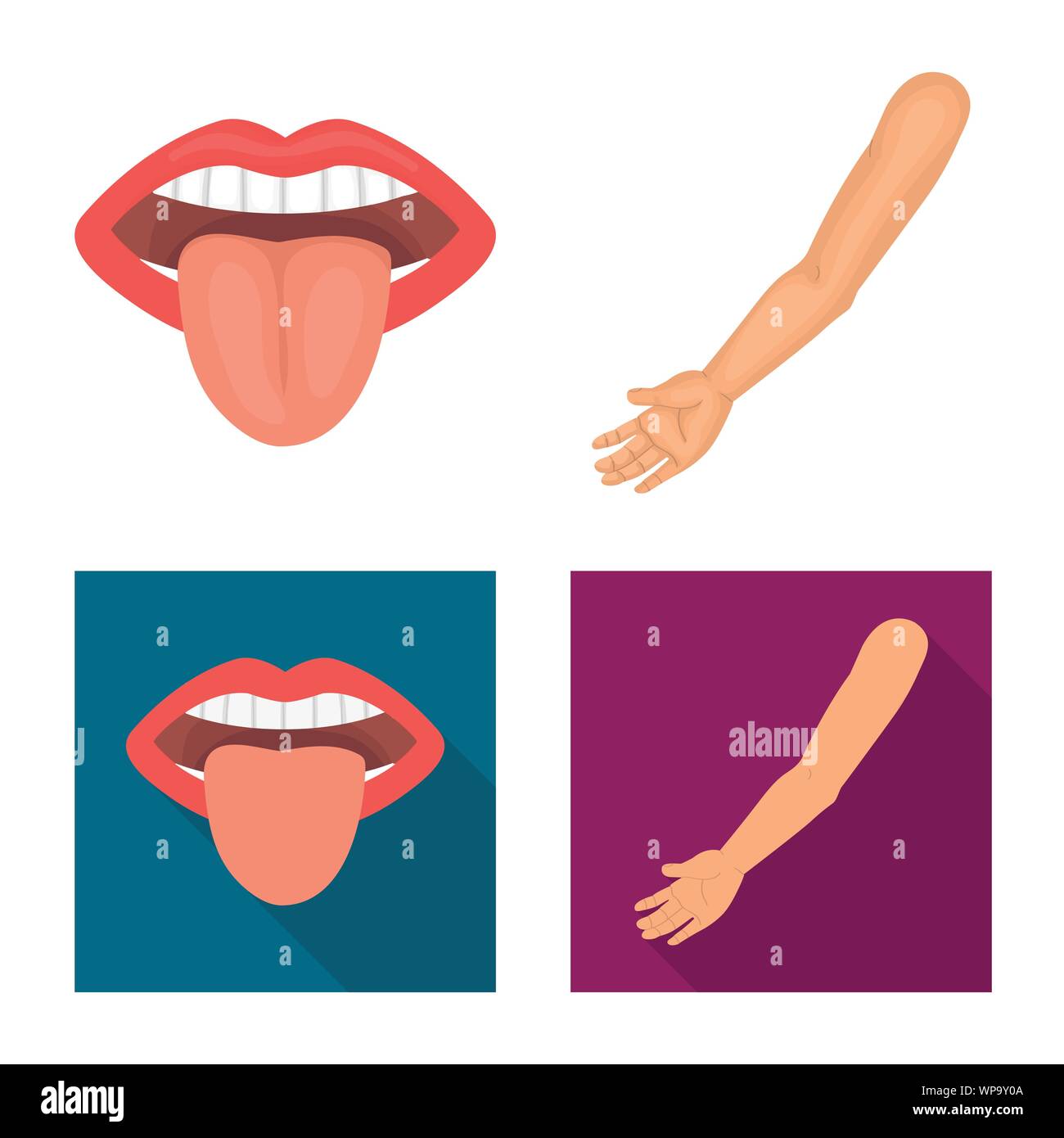 Vector design of body and part symbol. Collection of body and anatomy ...