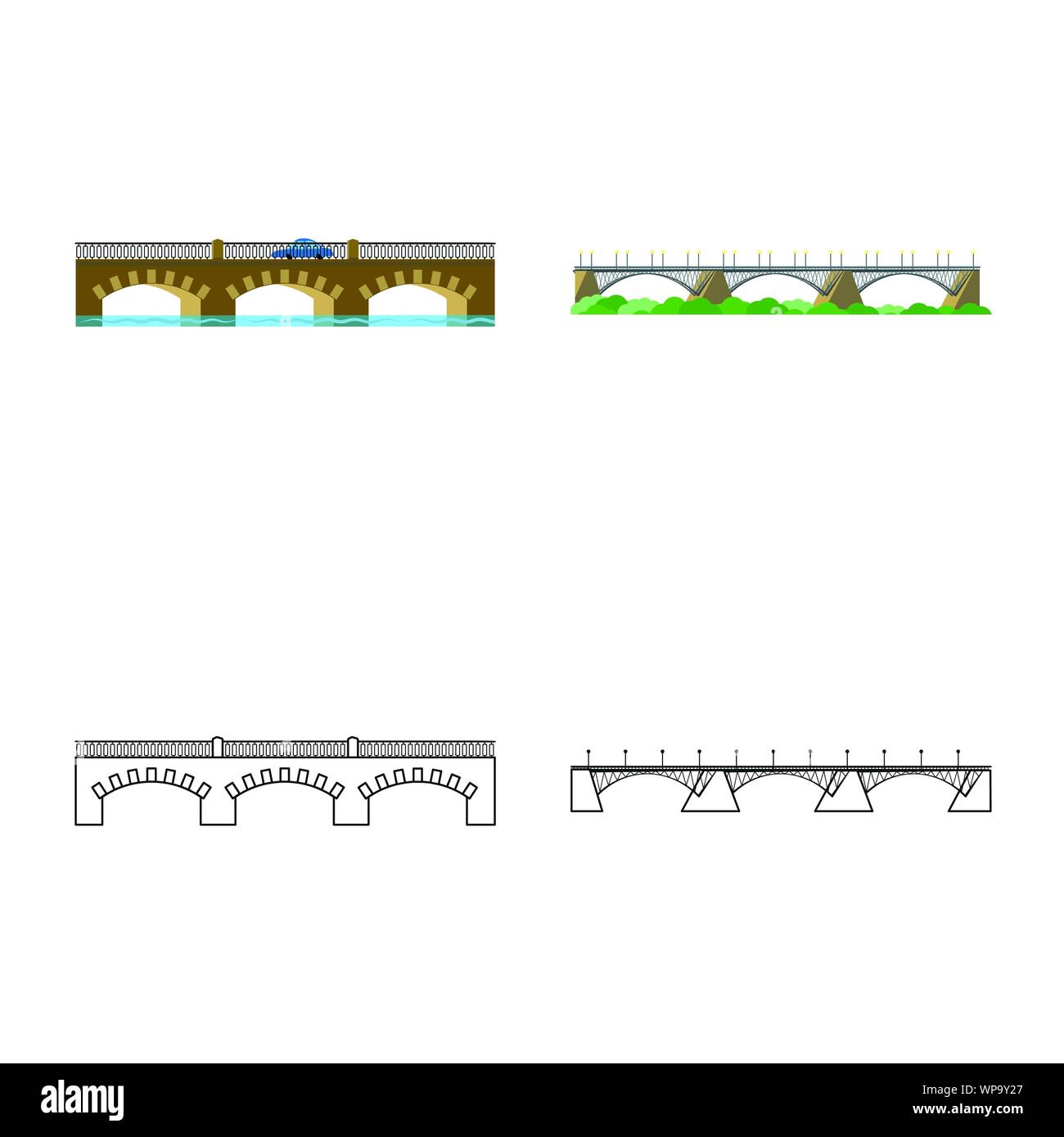 Isolated object of connection and design symbol. Set of connection and side vector icon for ...