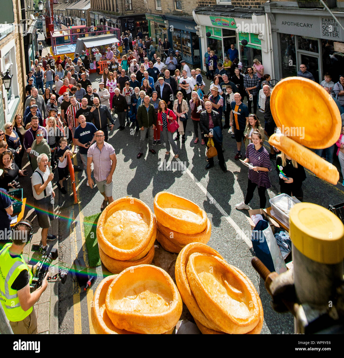 Annual world black pudding throwing championships hi-res stock ...