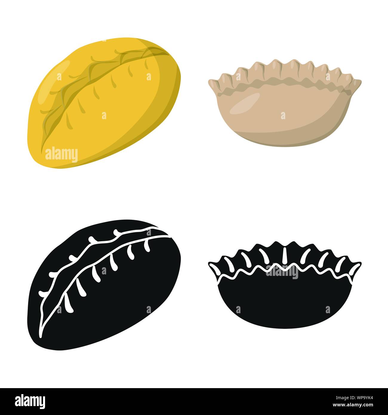 Vector design of products and cooking symbol. Set of products and ...