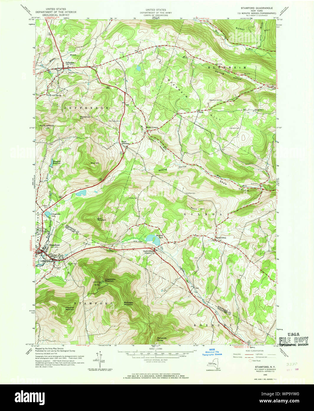 Map of stamford new york hi-res stock photography and images - Alamy