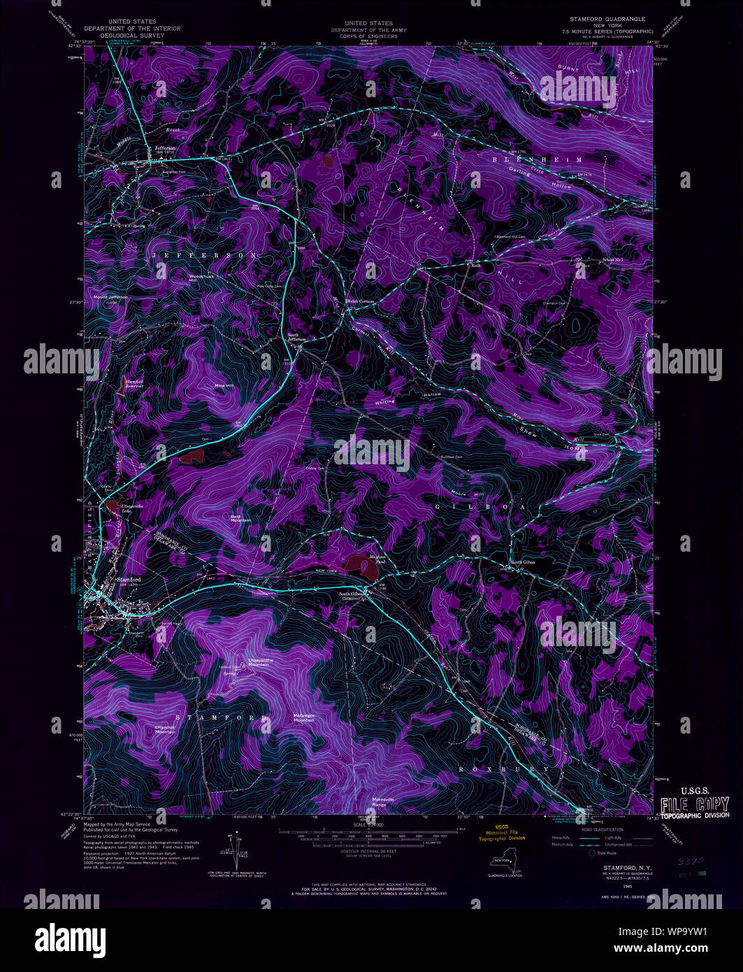 Stamford new york map hi-res stock photography and images - Alamy