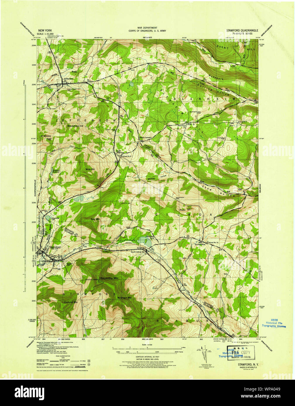 Map of stamford new york hi-res stock photography and images - Alamy
