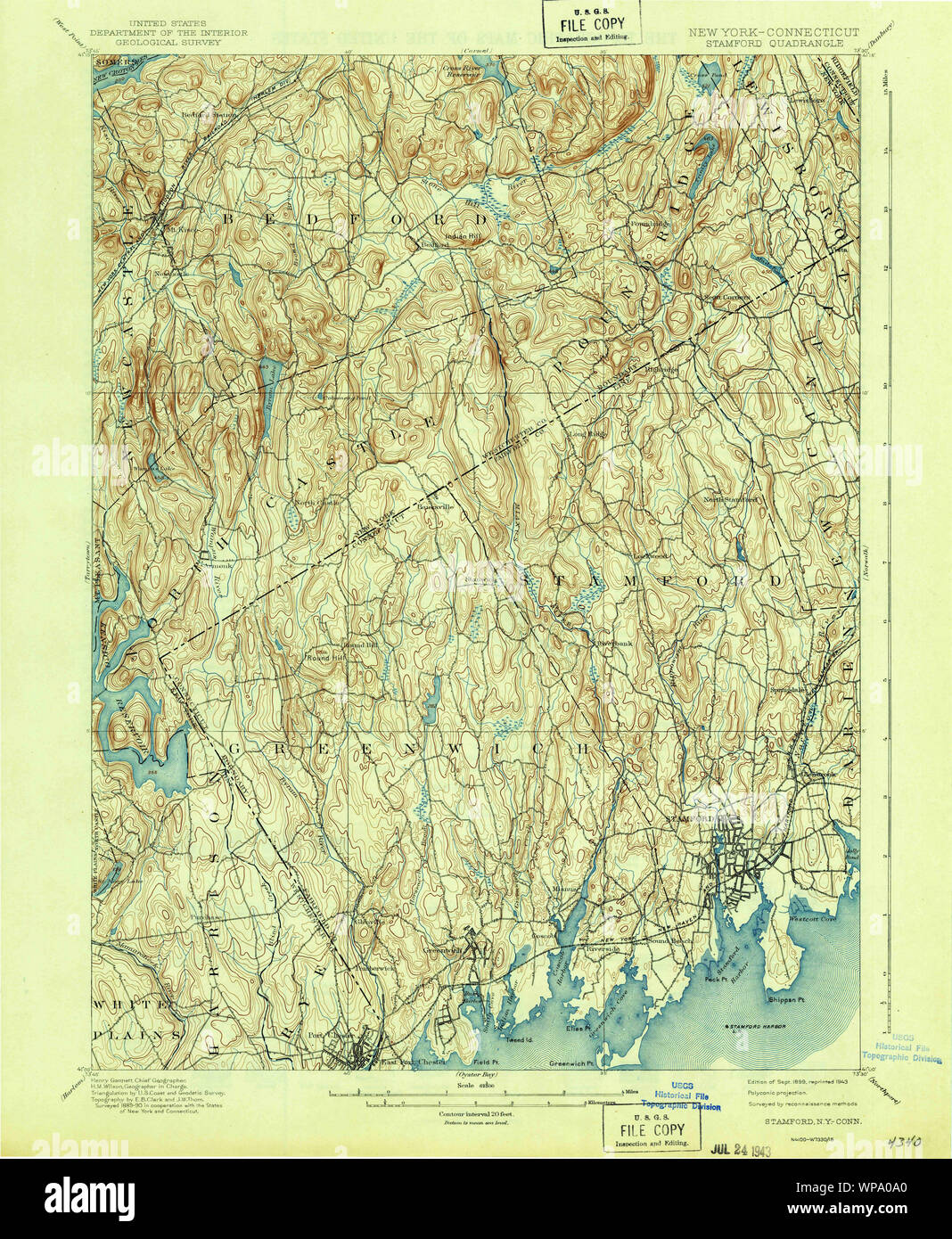 Map of stamford new york hi-res stock photography and images - Alamy