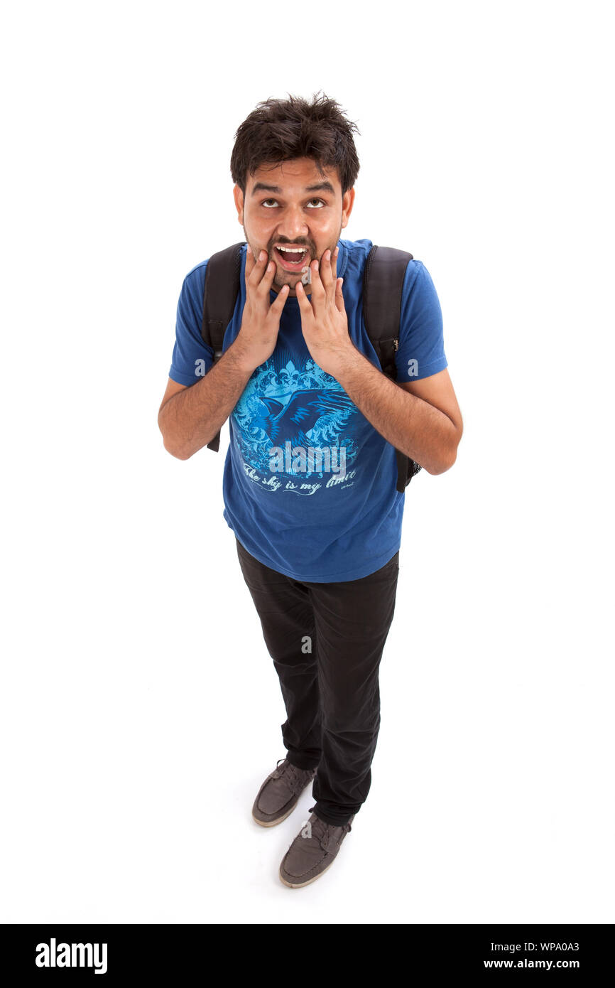 College student looking shocked Stock Photo - Alamy