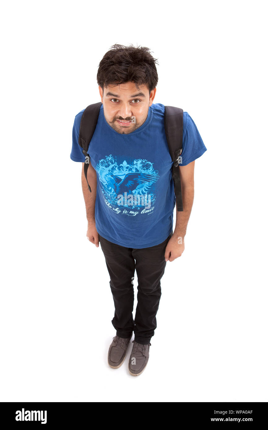 High angle view of a angry college student Stock Photo - Alamy