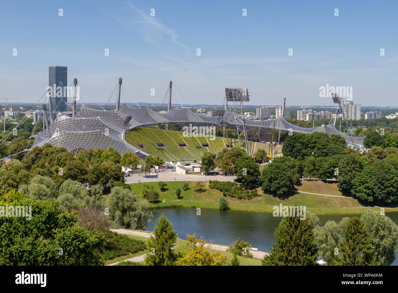 Olympic stadium olympiastadion munich munich hi-res stock photography ...
