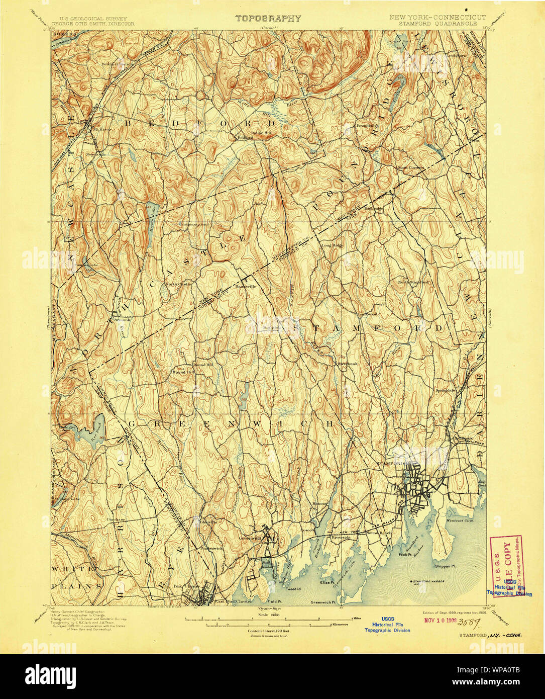 Map of stamford new york hi-res stock photography and images - Alamy