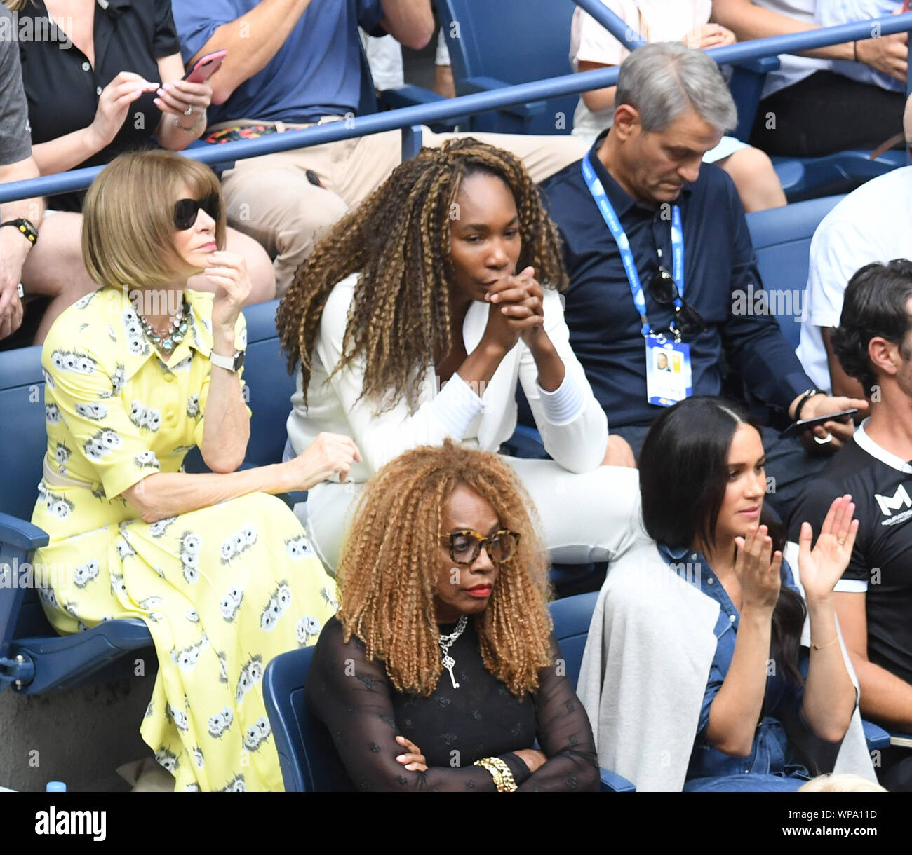 New York, NY, USA. 7th Sep, 2019. Anna Wintour, Venus Williams, Oracene ...