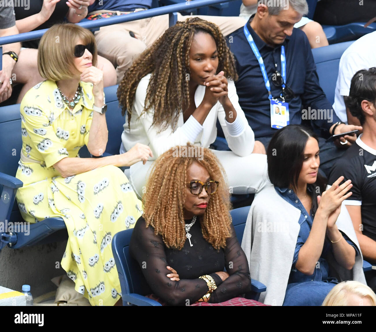 New York, NY, USA. 7th Sep, 2019. Anna Wintour, Venus Williams, Oracene ...