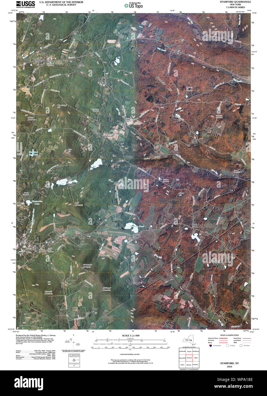 Map of stamford new york hi-res stock photography and images - Alamy