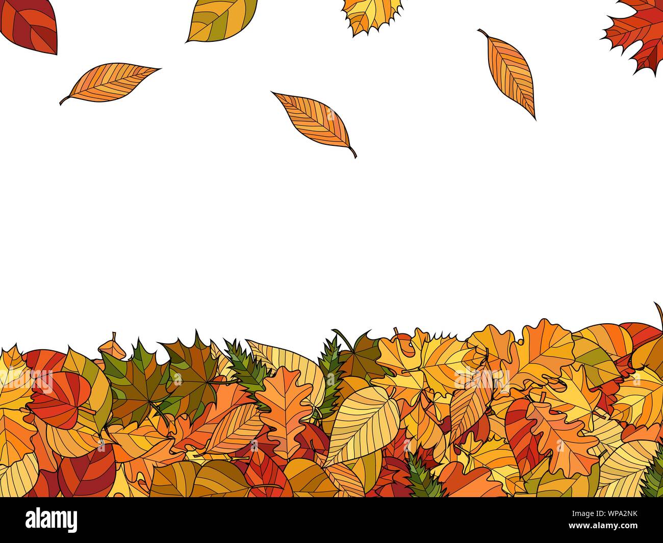 Autumn yellow fallen leaf Stock Vector Images - Alamy