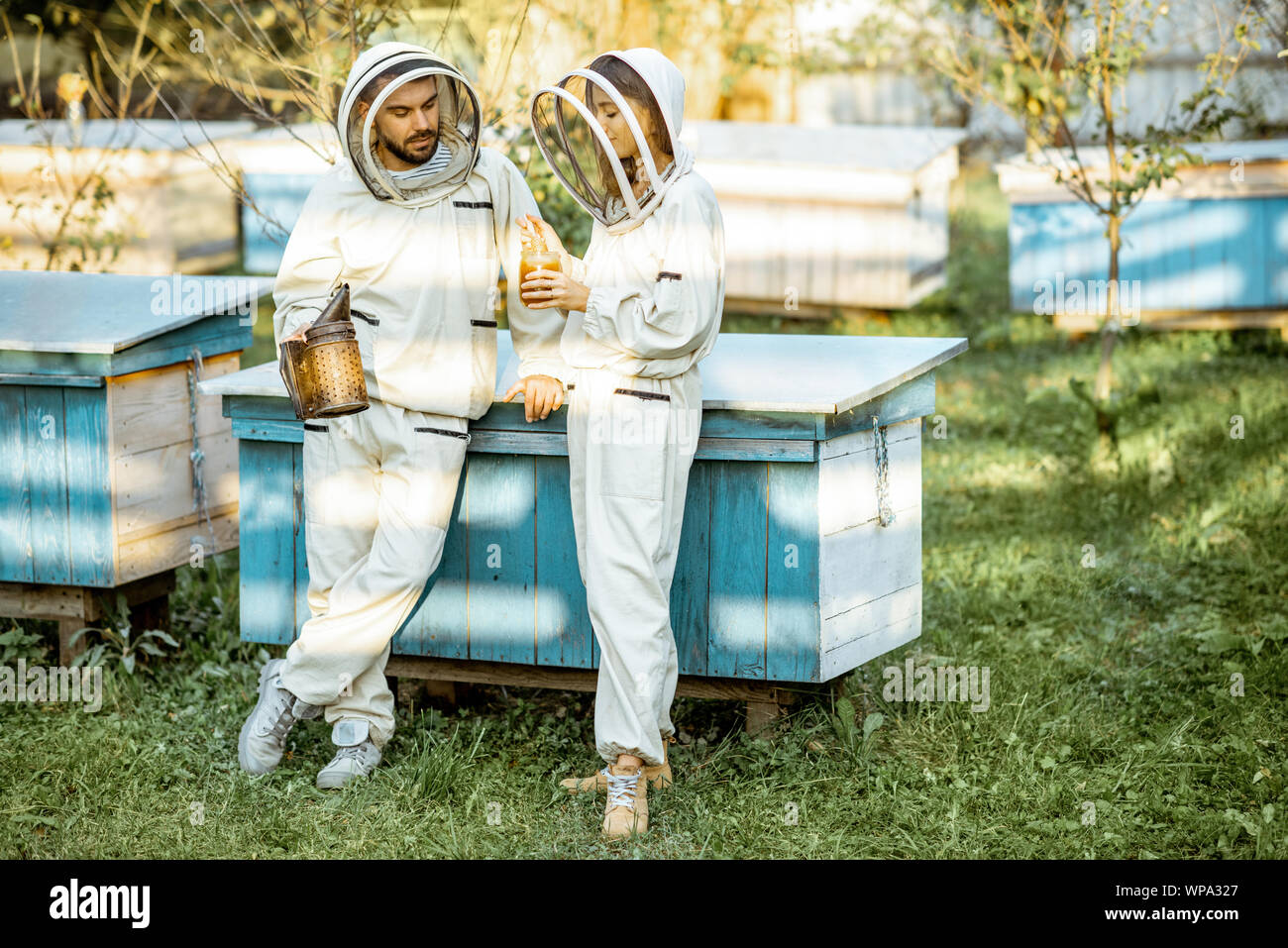Beekeeper in uniform near hi-res stock photography and images - Alamy