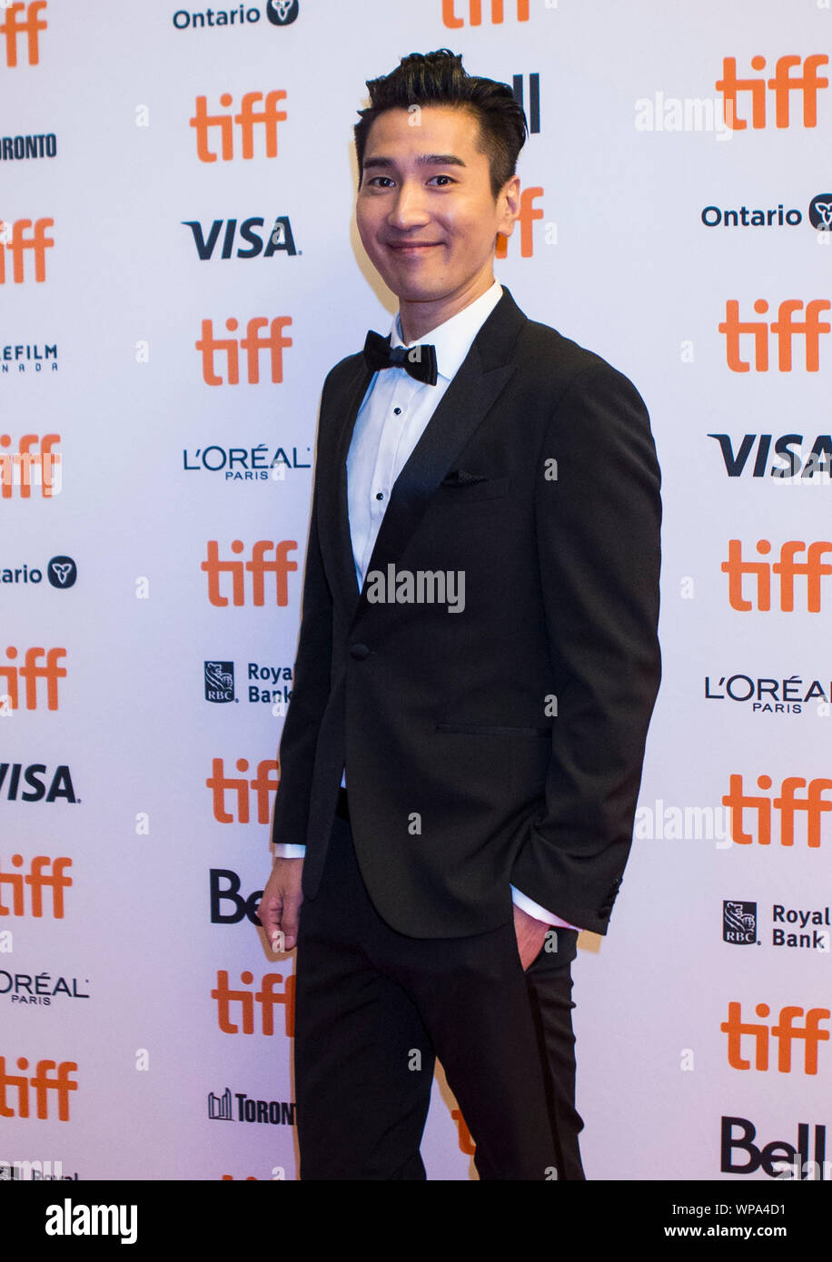 (190908) -- TORONTO, Sept. 8, 2019 (Xinhua) -- Actor Mark Chao poses ...
