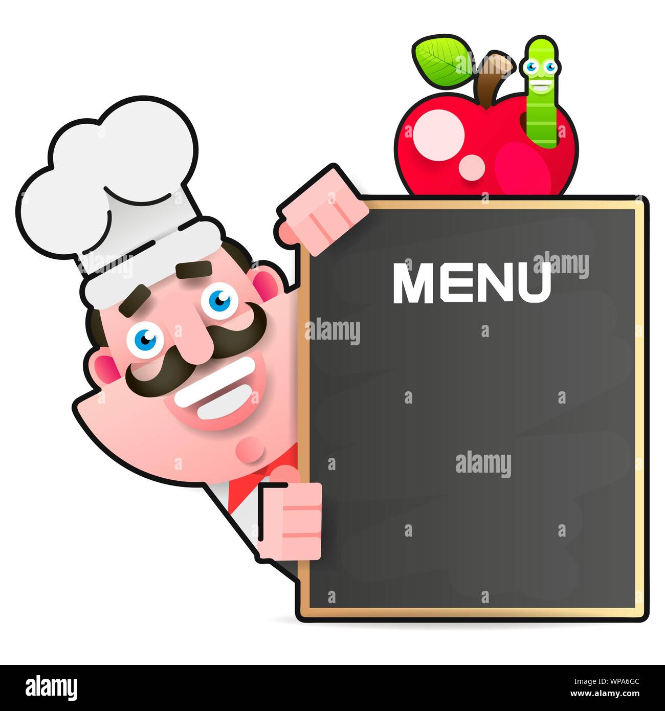 Cartoon Menu Vector Character Templates For Cover Design. Set Of Vector ...