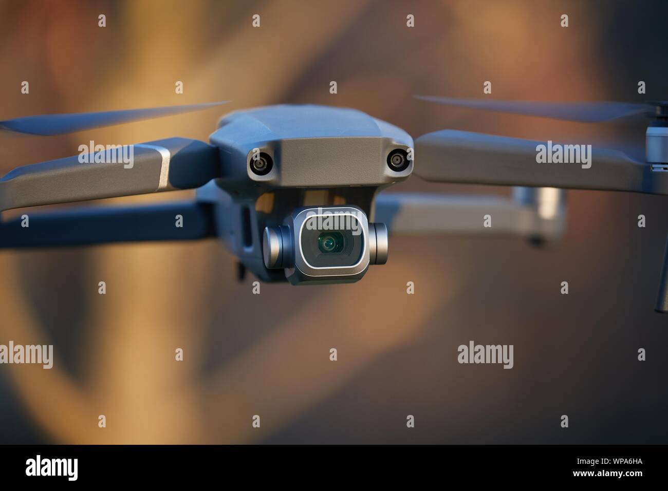 Drone flying outdoors Stock Photo - Alamy