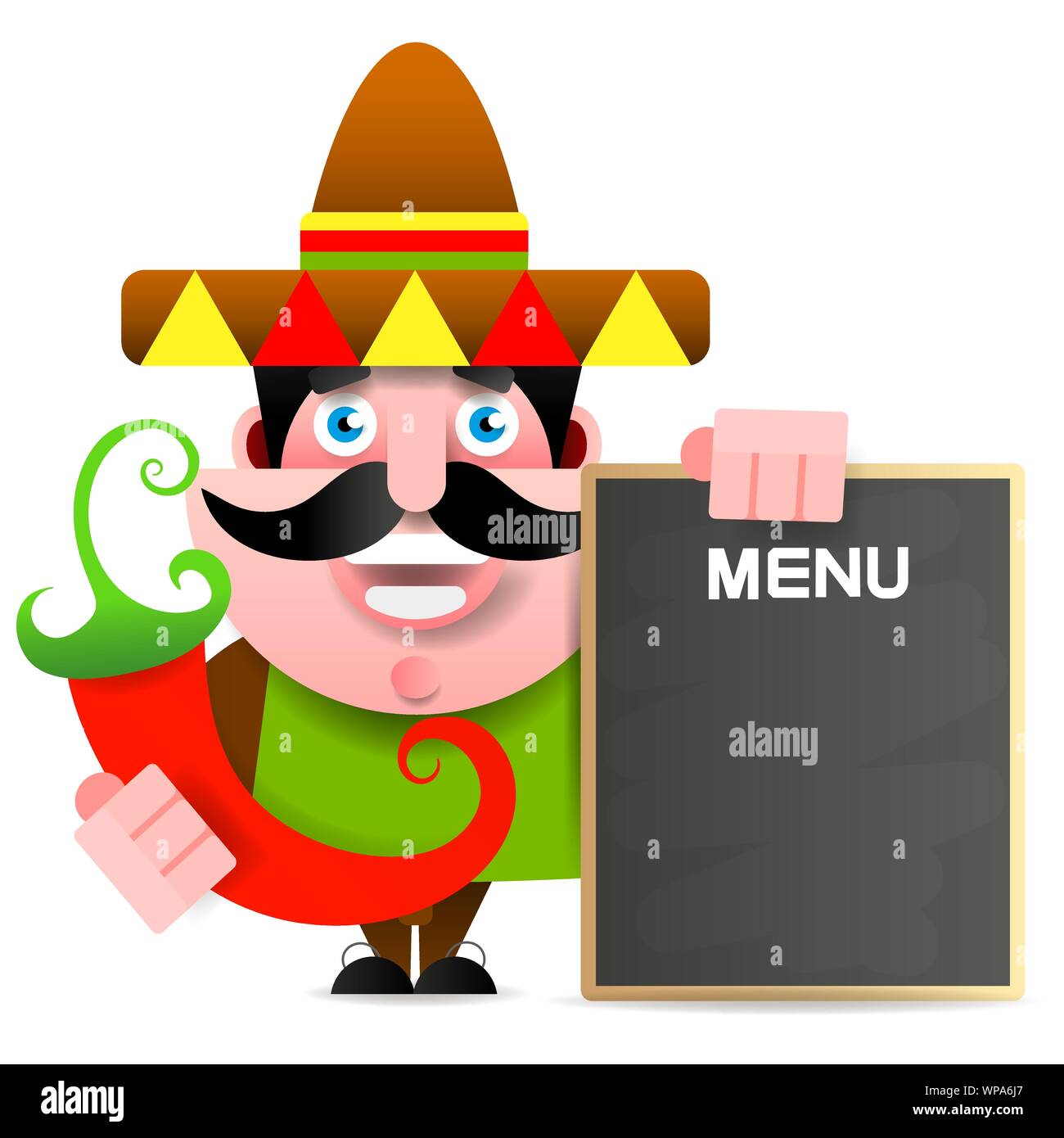 Cartoon Menu Vector Character Templates For Cover Design. Set Of Vector ...