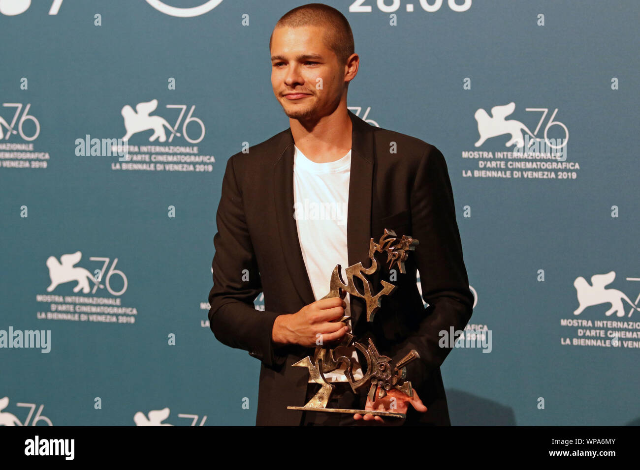Italy, Lido di Venezia, September 7, 2019 : Australian actor Toby Wallace poses with the ...