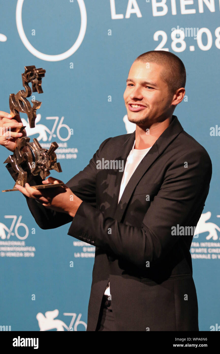 Italy, Lido di Venezia, September 7, 2019 : Australian actor Toby Wallace poses with the ...