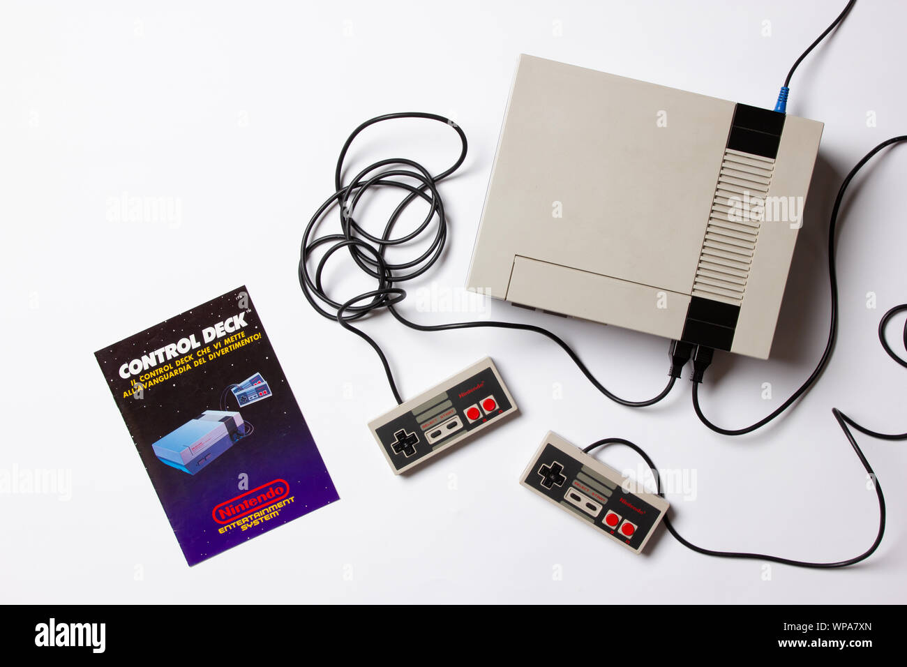 a beautfiul studio shot of the original "NES" Nintendo Entertainment ...