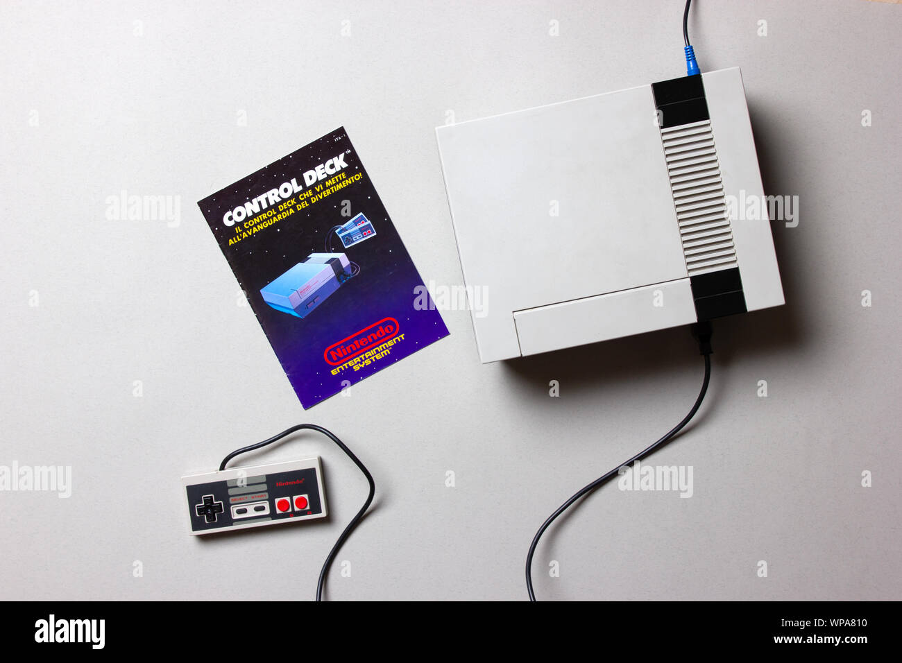 a beautfiul studio shot of the original "NES" Nintendo Entertainment ...