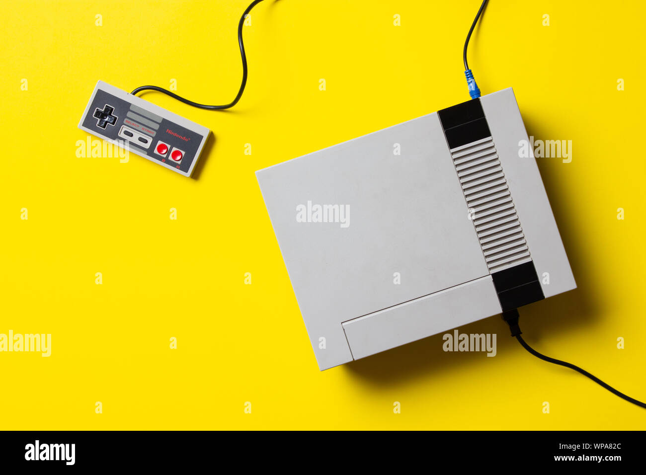 a beautfiul studio shot of the original "NES" Nintendo Entertainment ...