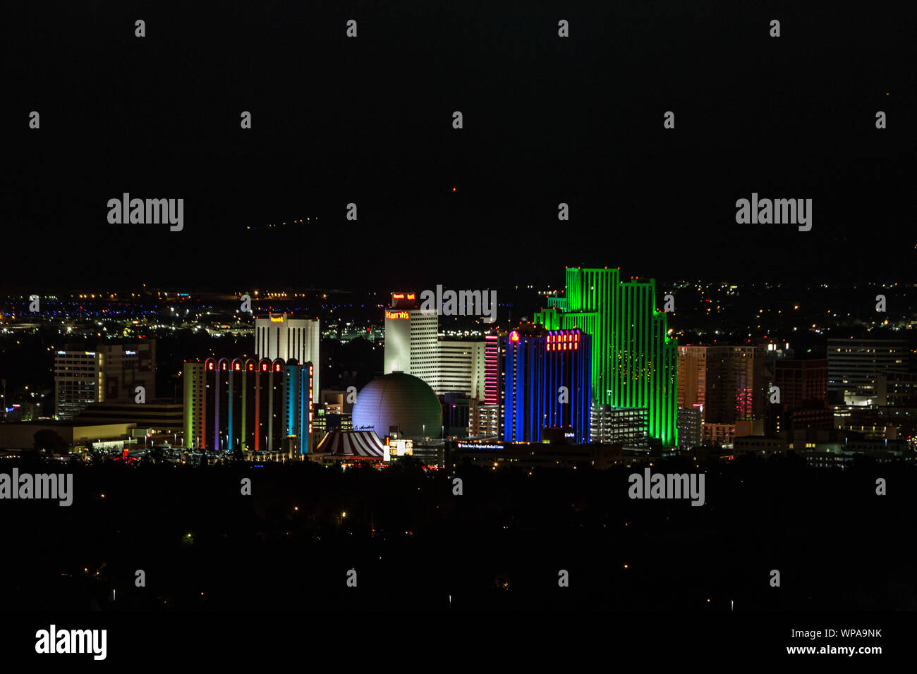 September 8, 2019, Reno, Nevada, U.S: The Reno, Nevada, skyline is seen ...