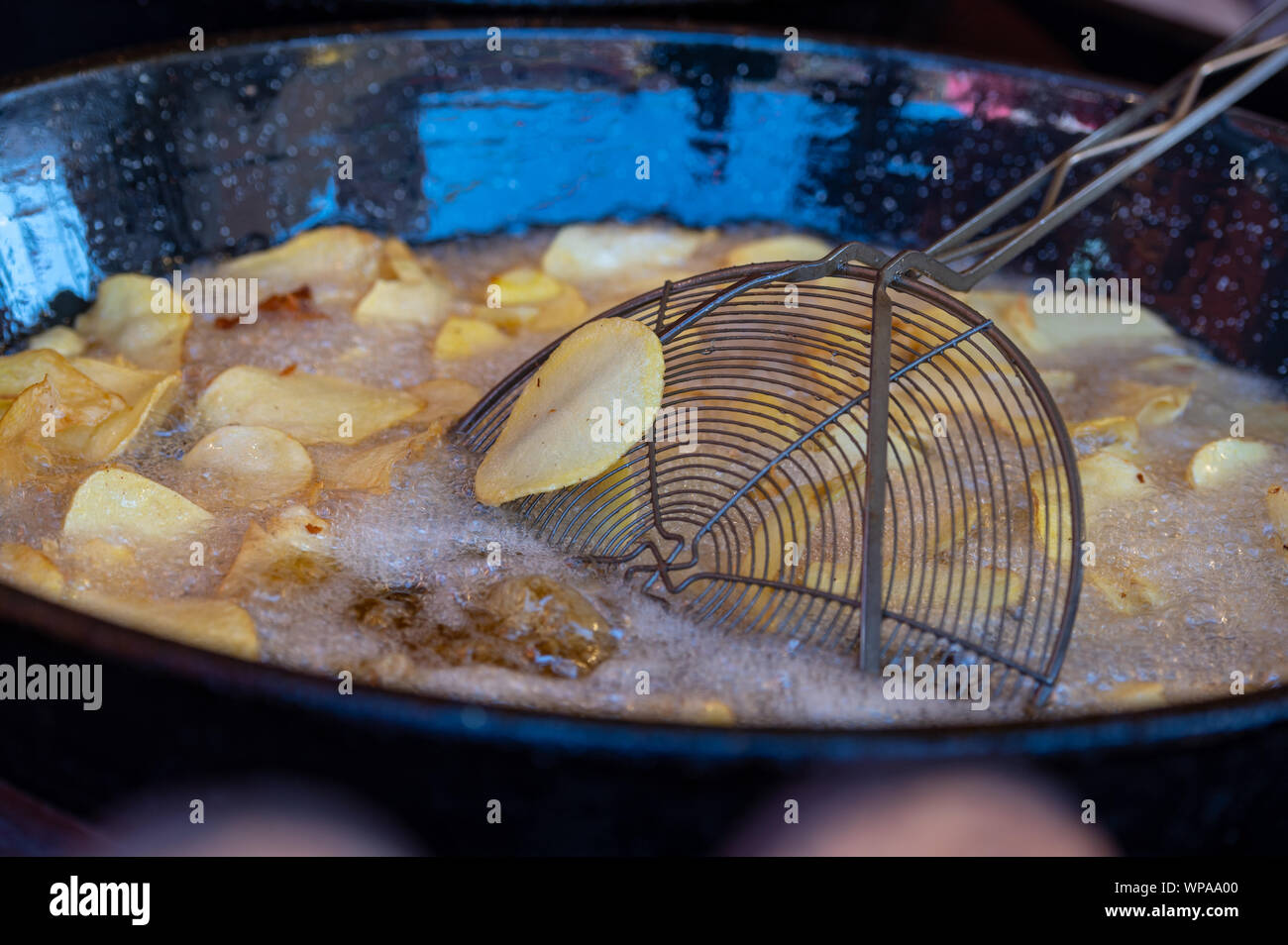 fried potatoes made in an artisan way Stock Photo - Alamy