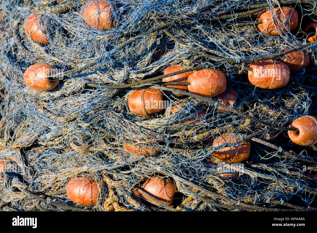 Fishing nets and floats Stock Photo - Alamy