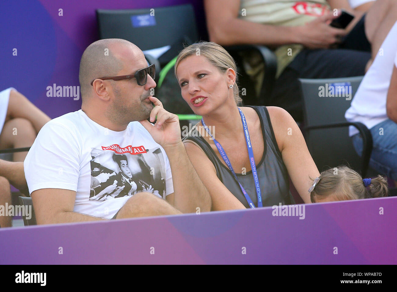 Rome, Italy - September 07,2019: Vip on tribune, Laura Freddi with ...