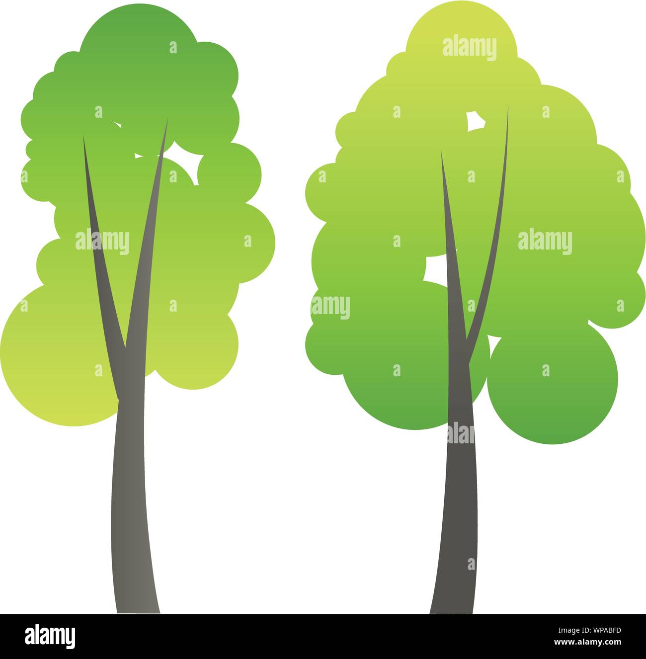cartoon tree,isolated,vector illustration Stock Vector Image & Art - Alamy