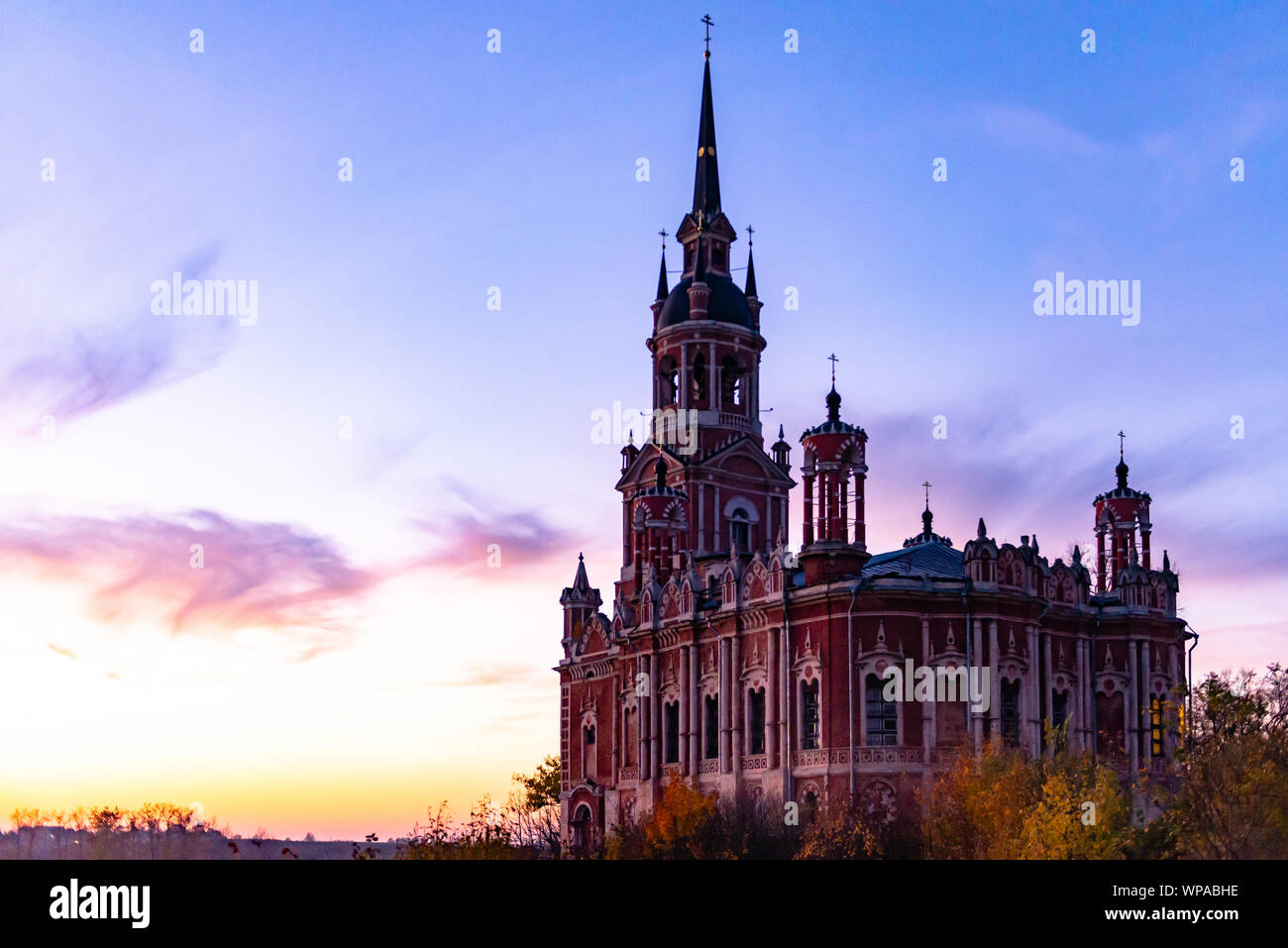 Gothic Orthodox Cathedral. Neo-Gothic Orthodox Church with Masonic ...
