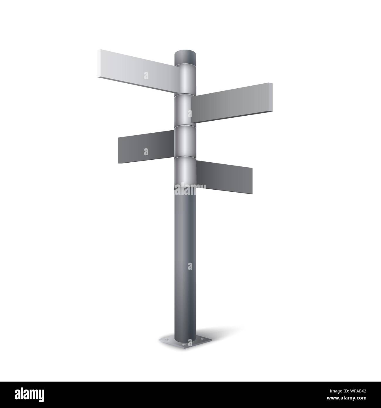 Vector street sign direction icon on white isolated background. For ...