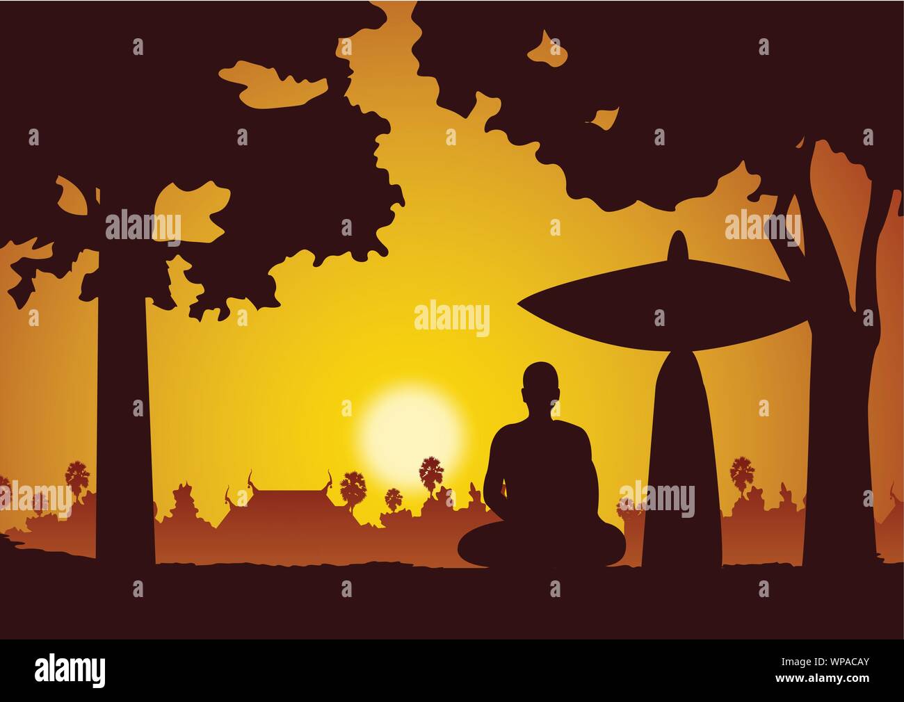Happy monks Stock Vector Images - Alamy