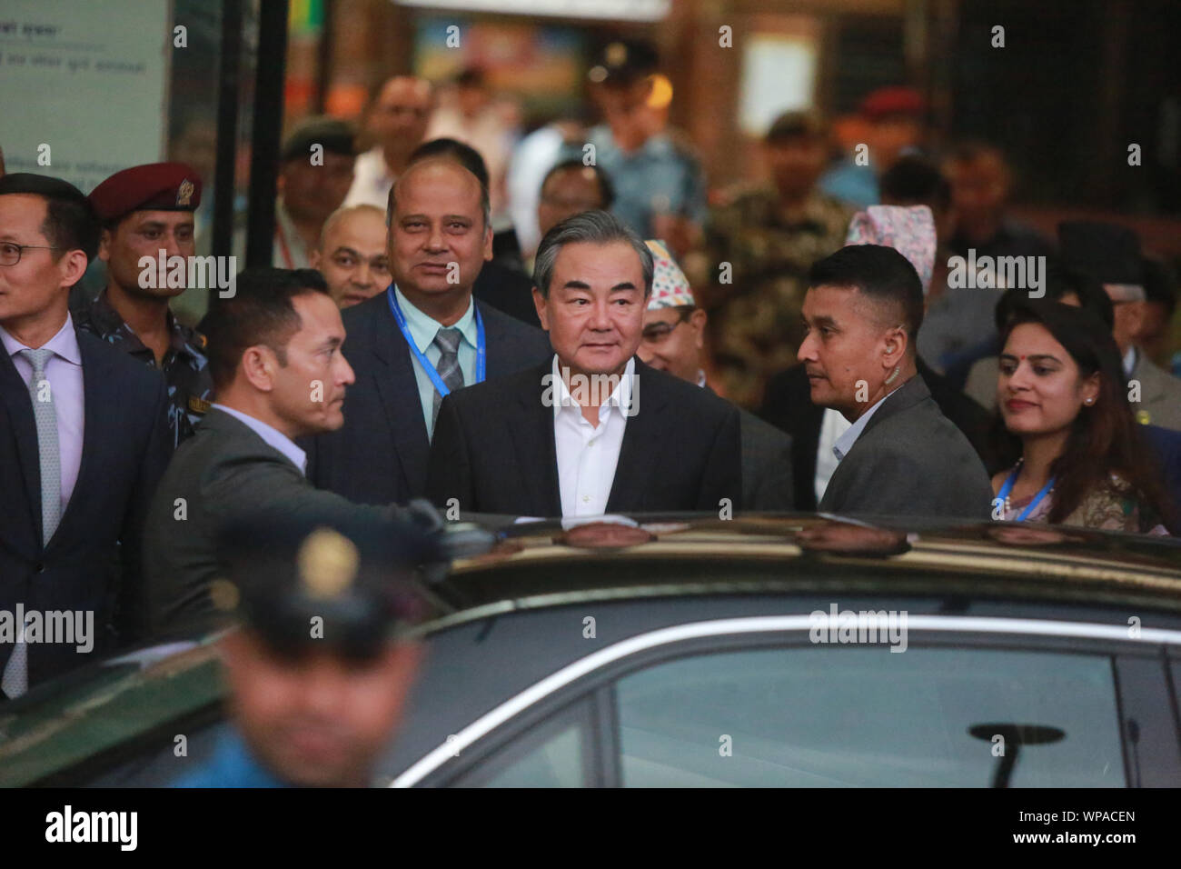 Kathmandu,Nepal. 08 Spet, 2019. Chinese Foreign Minister Wang Yi has ...
