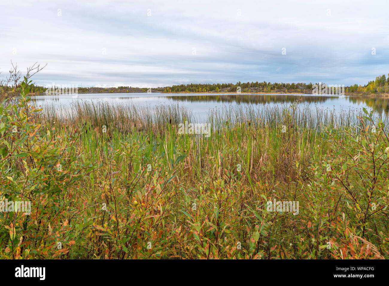 Frame Lake at Somba K'e Park in Yellowknife, Northwest Territories ...