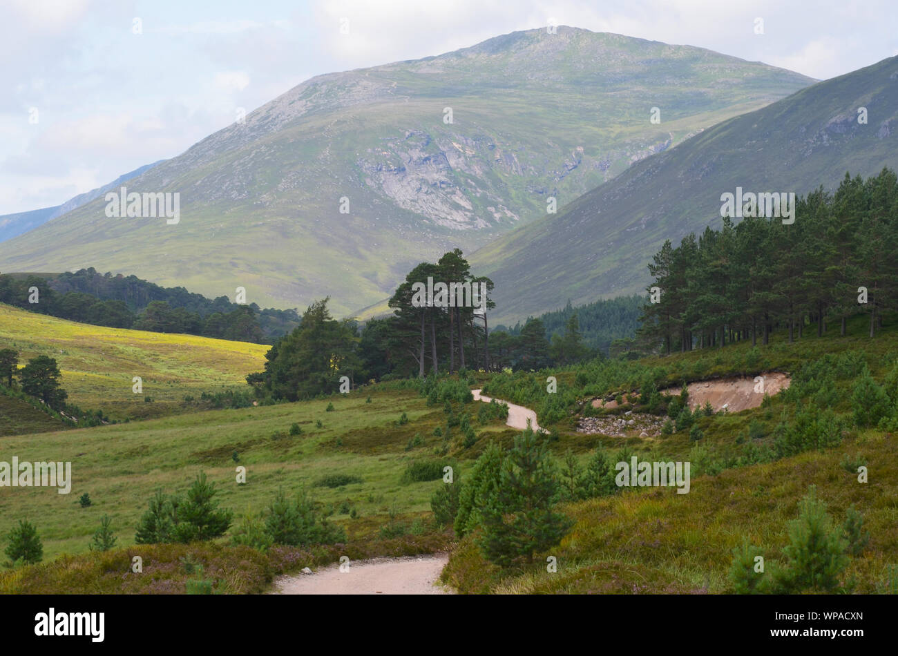 The Lairig Ghru glacial valley at the heart of Cairngorms National Park ...