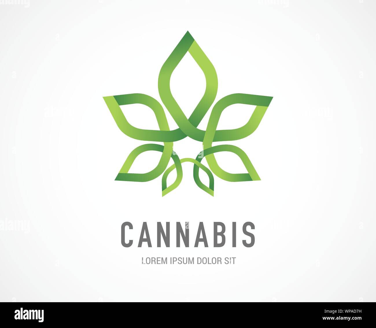 Cannabis leaf, medical marijuana, CBD oil, symbol and logo. Vector ...