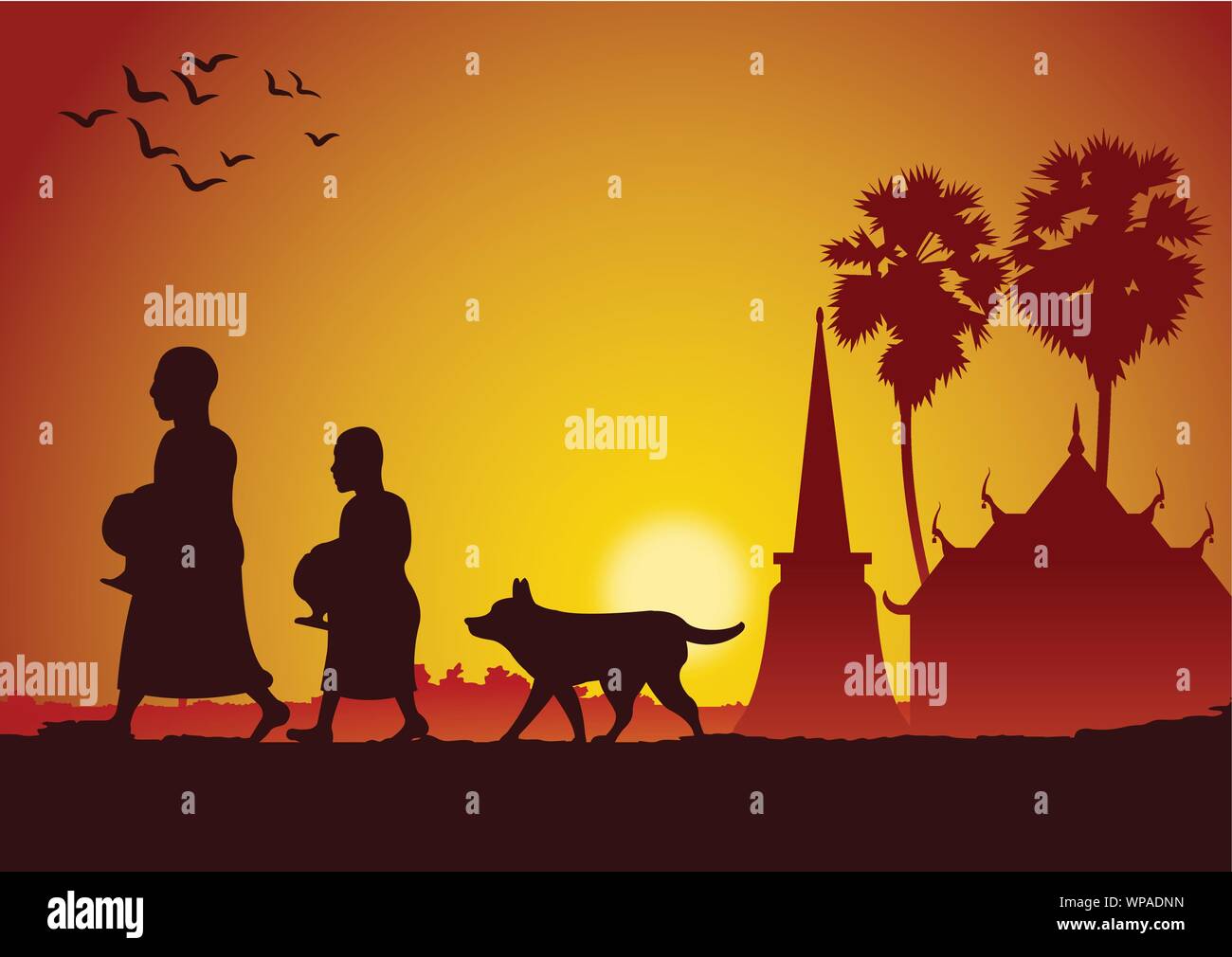 food offering to a monk or ask as a favour receive food or ask for alms ...