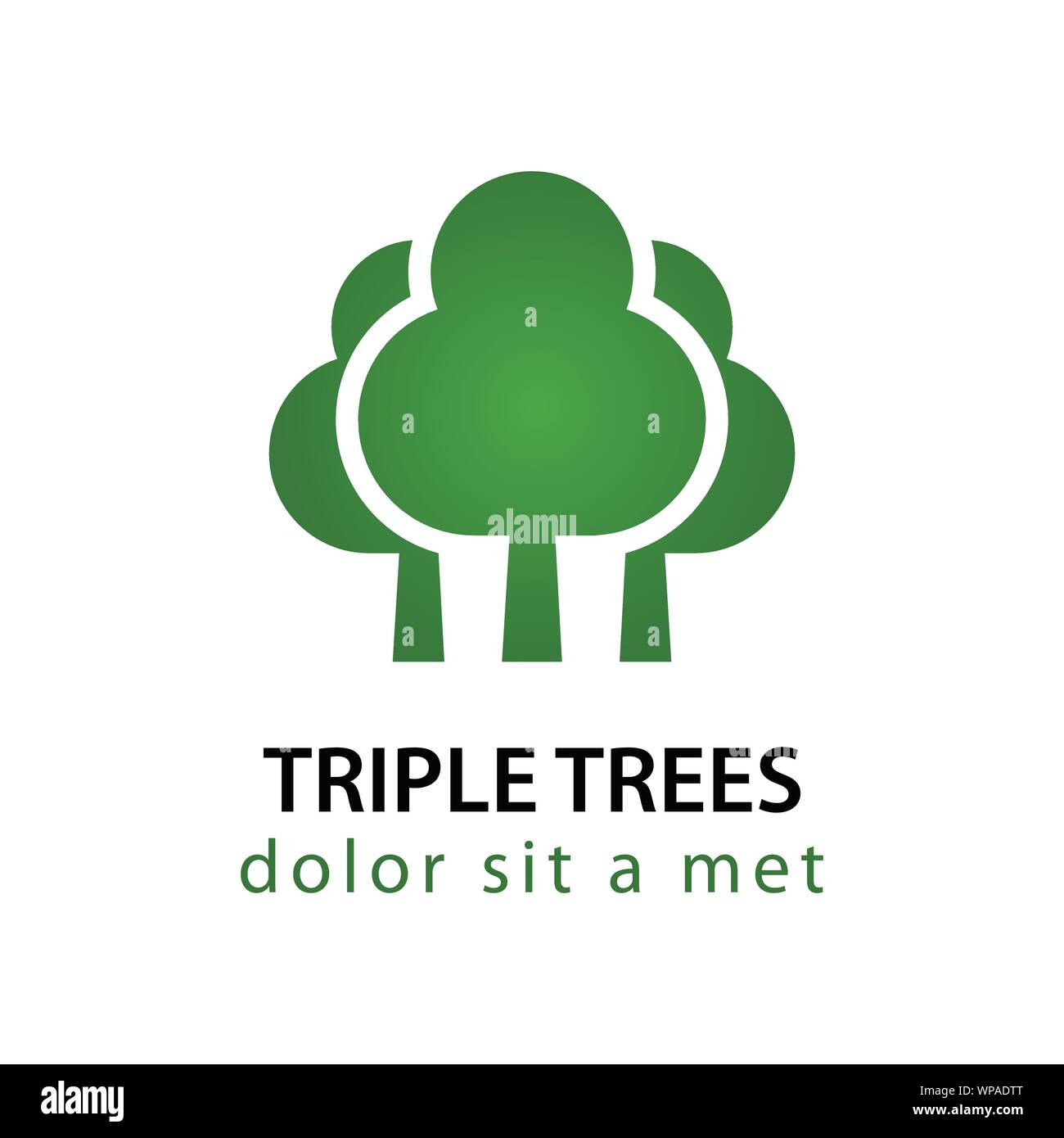 triple tree logo silhouette style Stock Vector Image & Art - Alamy