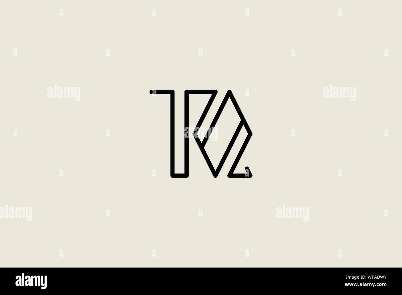 Creative Innovative Initial Letter logo TQ QT. Minimal luxury Monogram. Professional initial ...