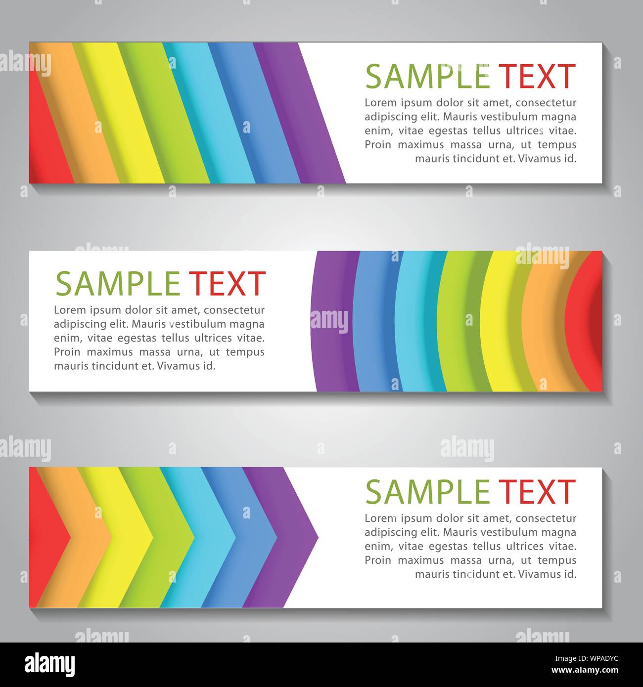 rainbow color banner,for design website and adapt to background and ...