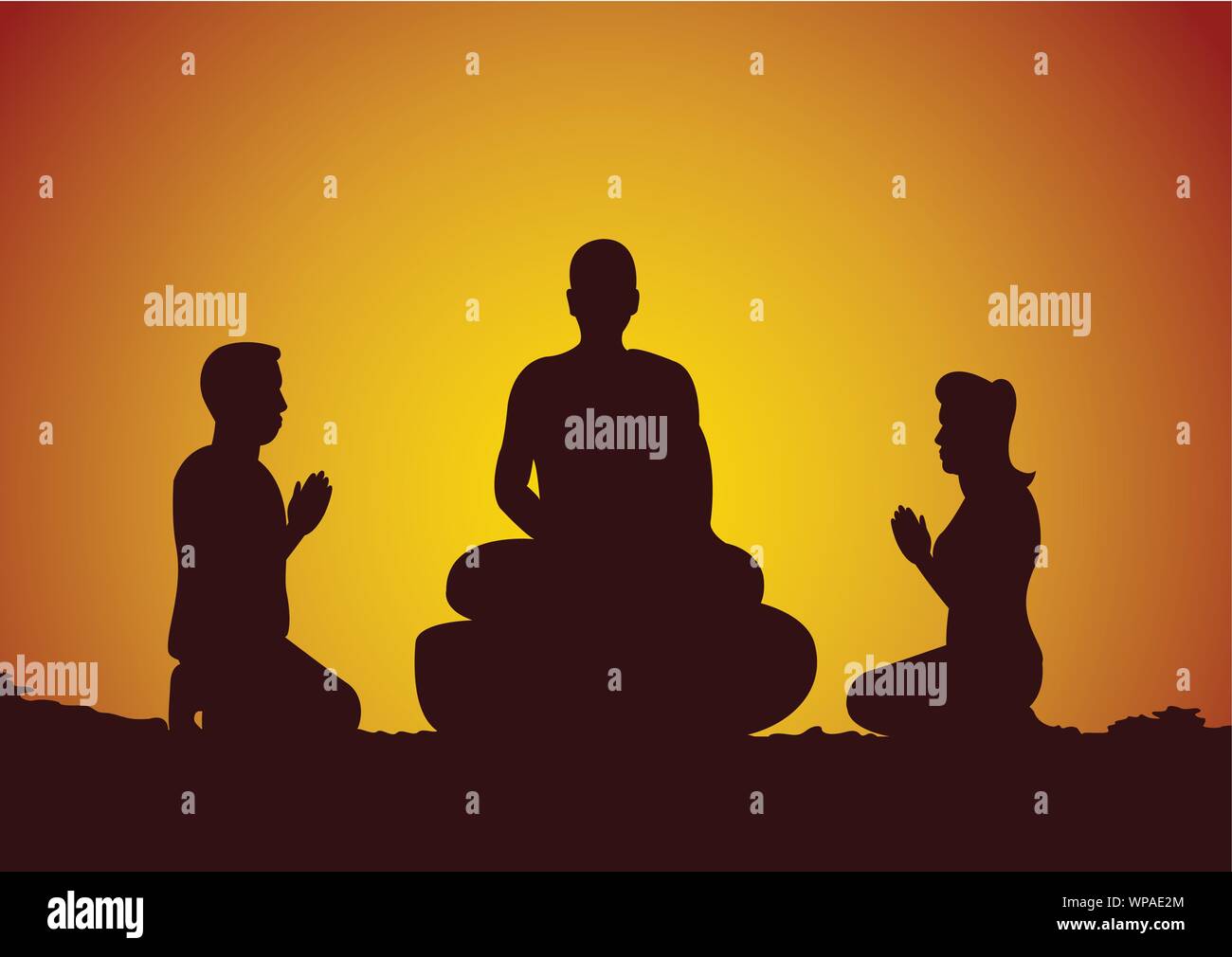 Old smiling monk Stock Vector Images - Alamy