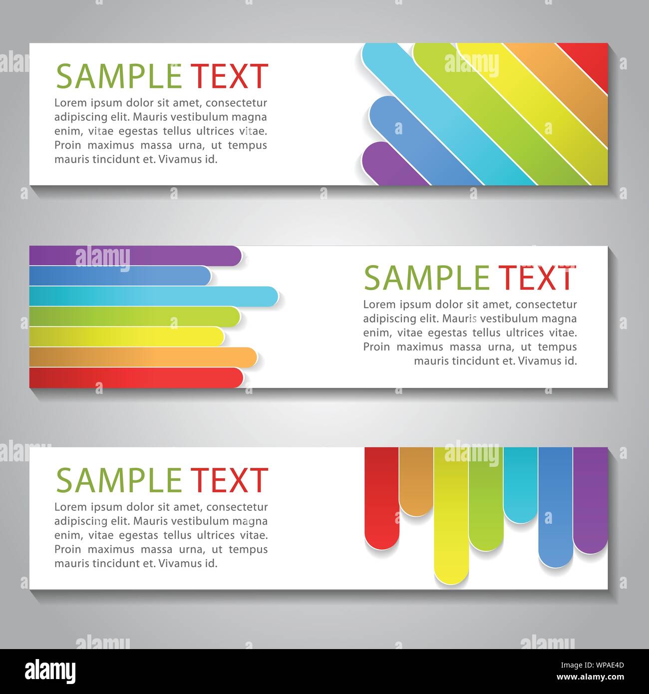 rainbow color banner,for design website and adapt to background and ...