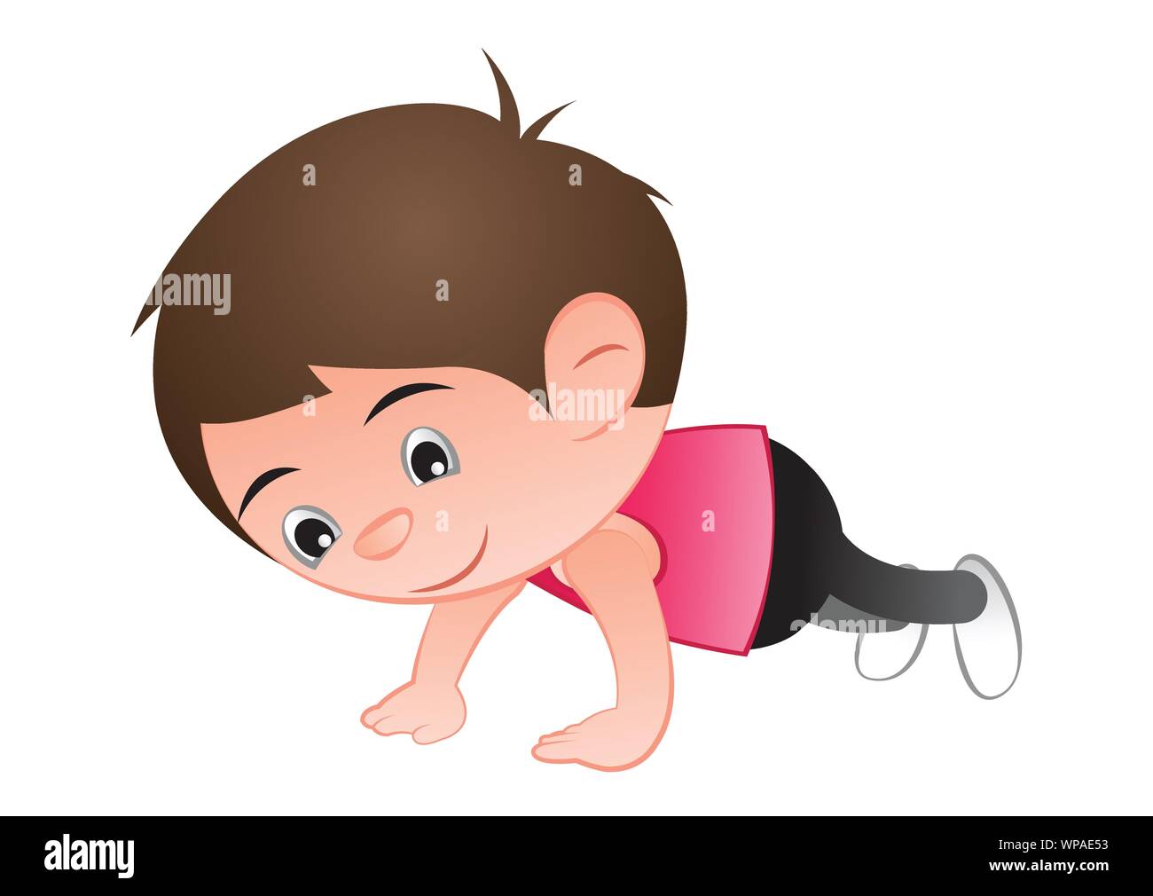 Bubble big head cartoon push up for healthy and good shape,exercise ...