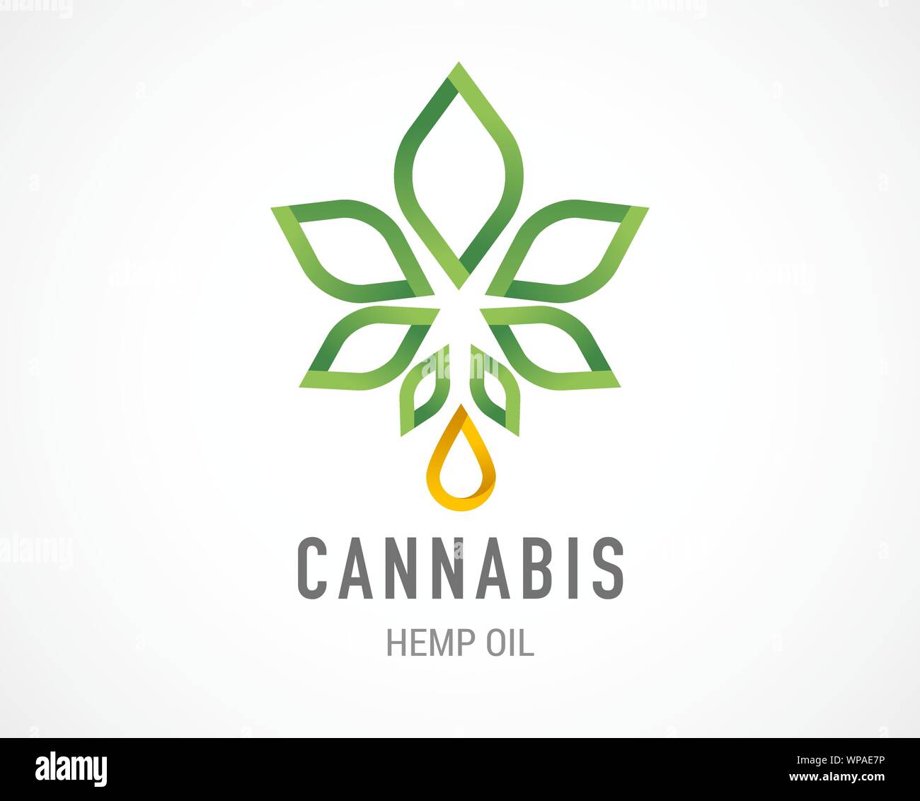 Cannabis leaf, medical marijuana, CBD oil, symbol and logo. Vector ...