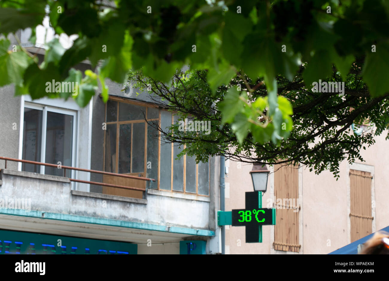 Shop temperature sign Stock Photo - Alamy