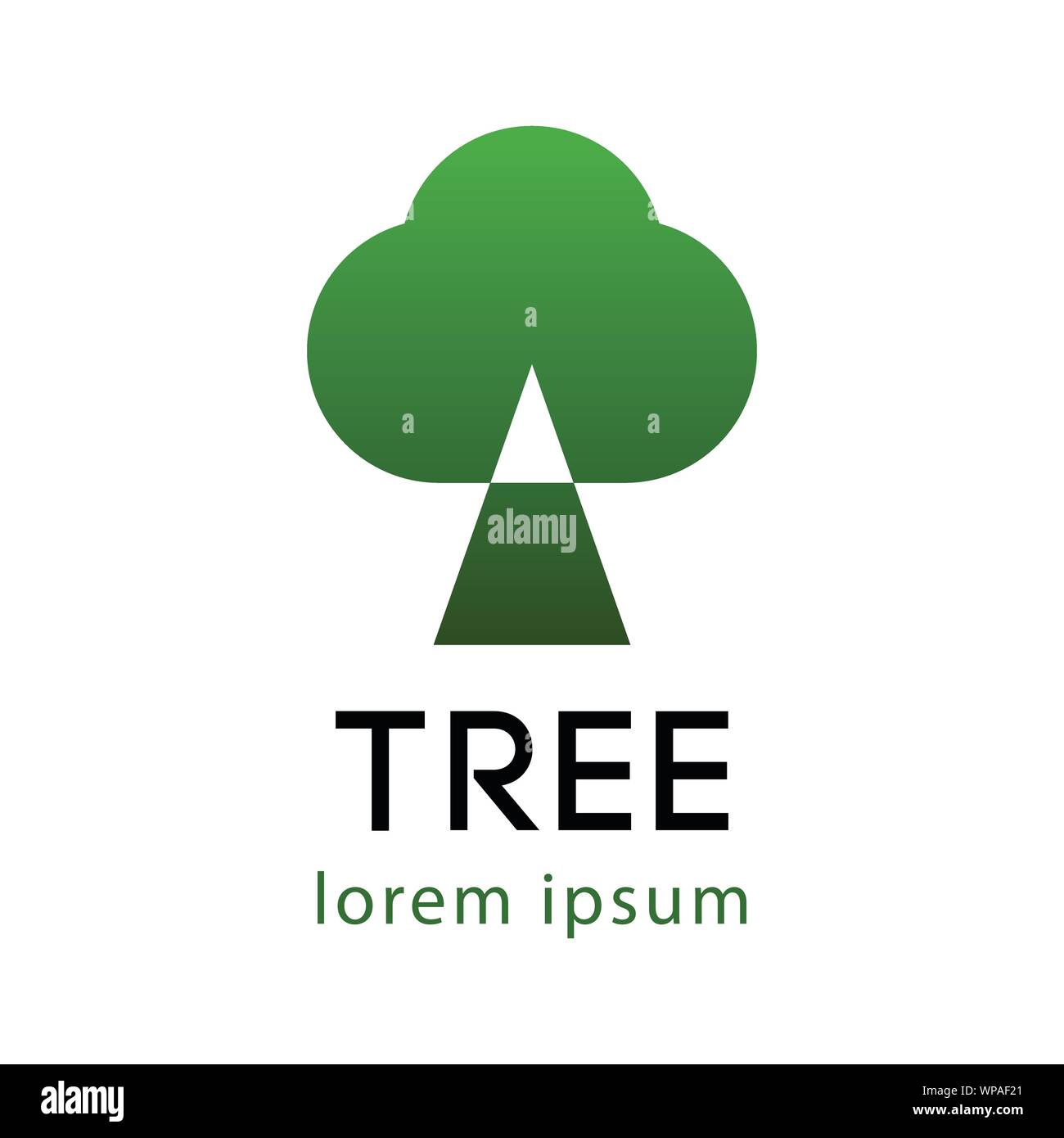 geometric tree logo green color,vector illstration Stock Vector Image ...